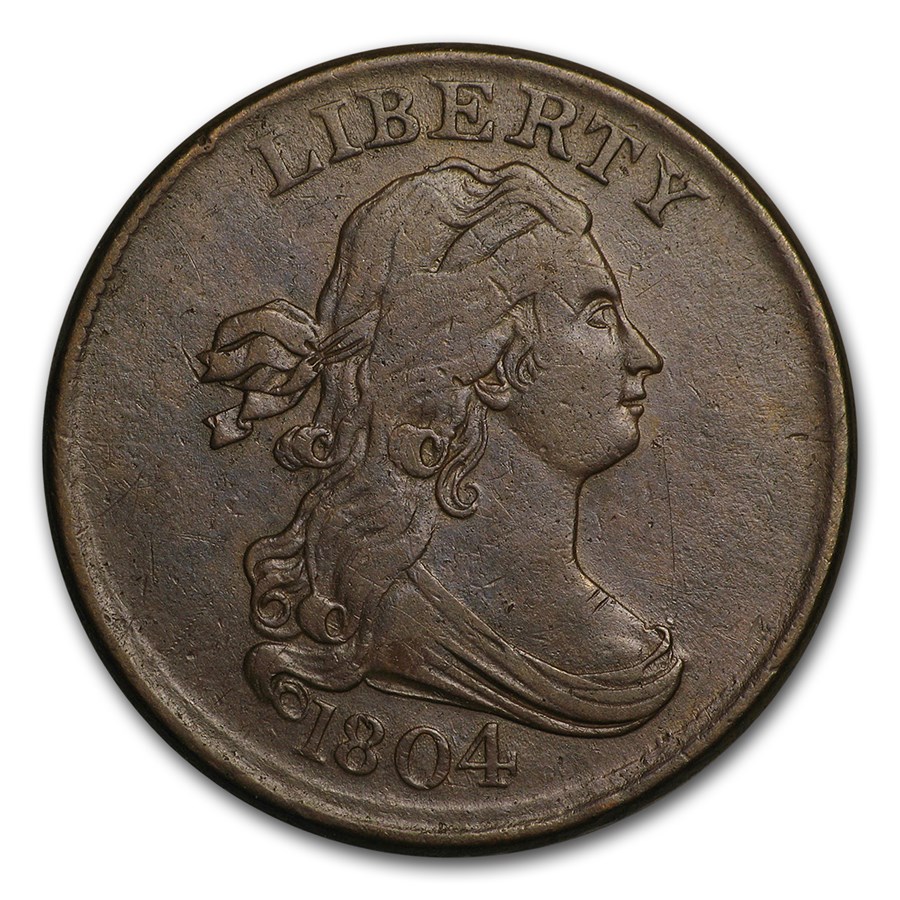 Buy 1804 Half Cent Crosslet 4 w/Stems XF | APMEX