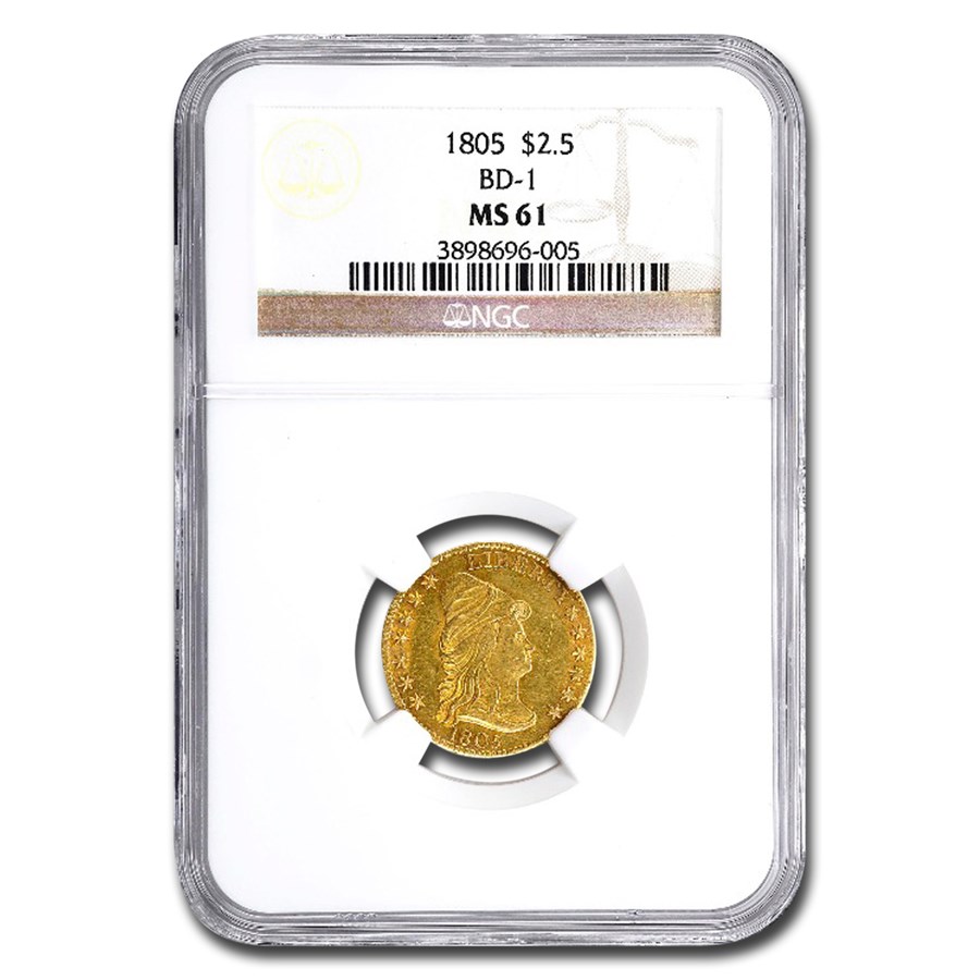 Buy 1805 $2.50 Capped Bust Gold Eagle MS-61 | APMEX