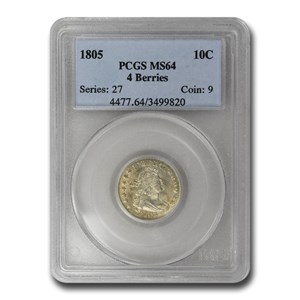Buy 1805 Draped Bust Dime MS-64 PCGS (4 Berries) | APMEX