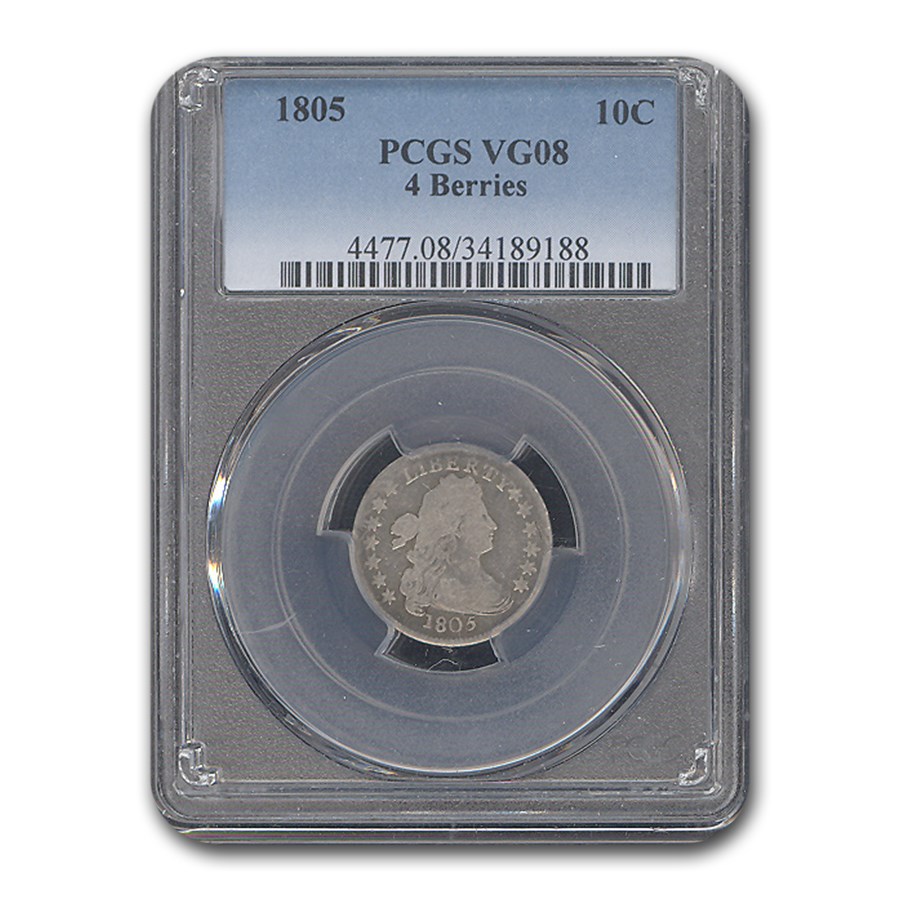 Buy 1805 Draped Bust Dime VG-8 PCGS (4 Berries) | APMEX