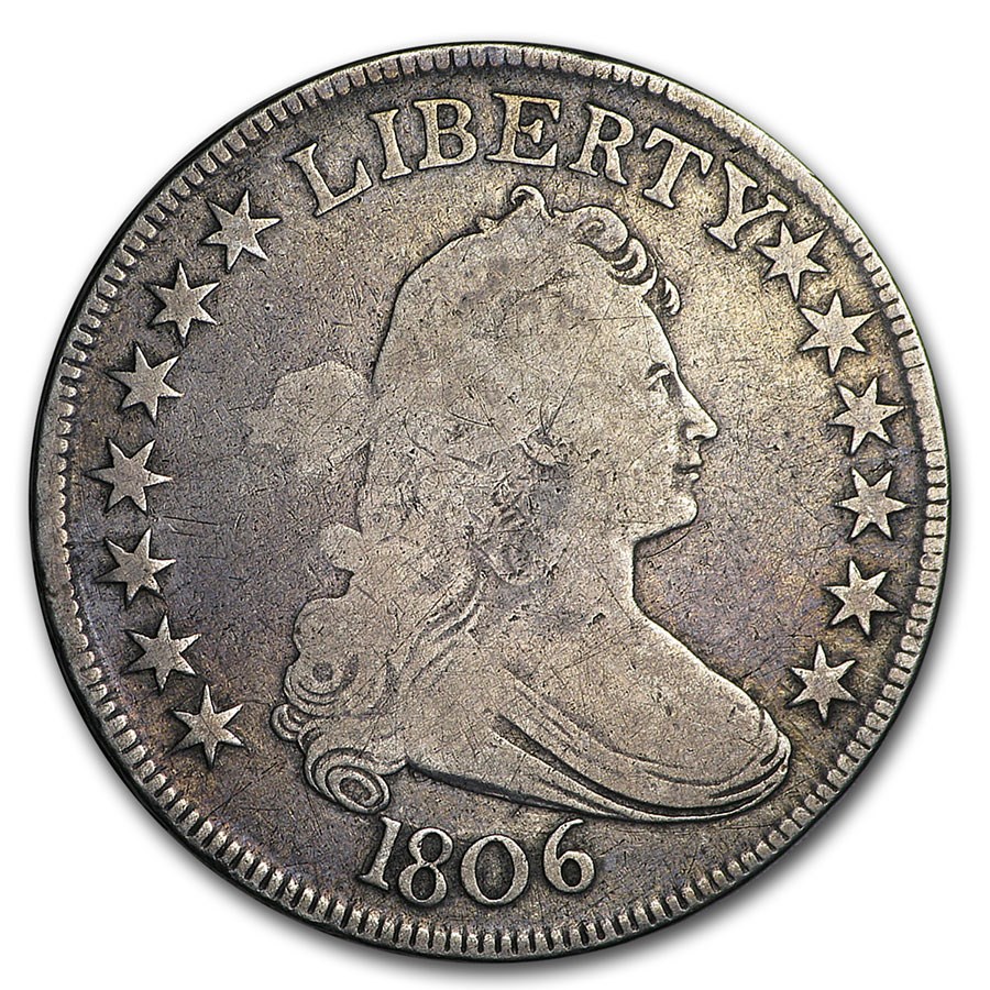 Buy 1806 Bust Half Dollar Fine (Pointed 6, Stem) | APMEX