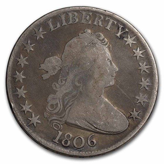 Buy 1806 Bust Half Dollar VG (Pointed 6, No Stem) | APMEX