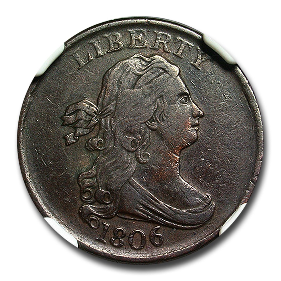 Buy 1806 Draped Bust Half Cent XF-45 NGC (Brown) | APMEX