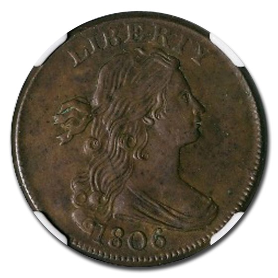 Buy 1806 Draped Bust Large Cent MS-62 NGC (Brown) | APMEX
