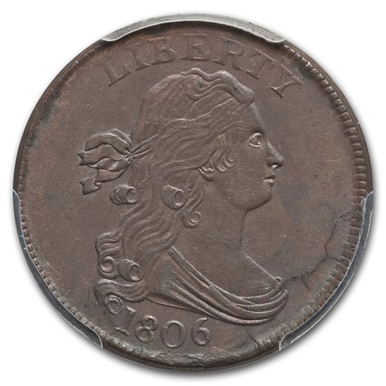 Buy 1806 Half Cent MS-62 PCGS (Brown, Small 6 No Stems) | APMEX
