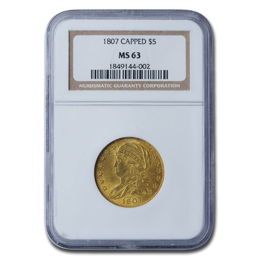Buy 1807 $5 Capped Bust Gold Half Eagle MS-63 NGC | APMEX