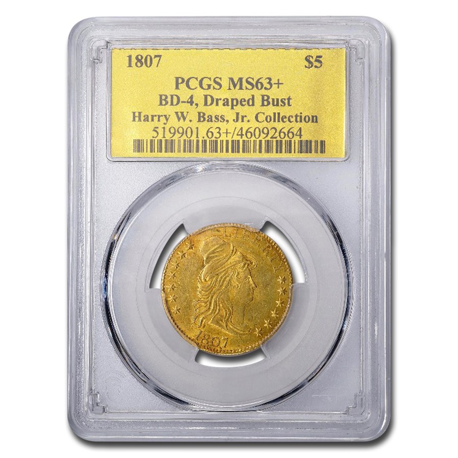 Buy 1807 Draped Bust Gold Half Eagle MS-63+ | APMEX