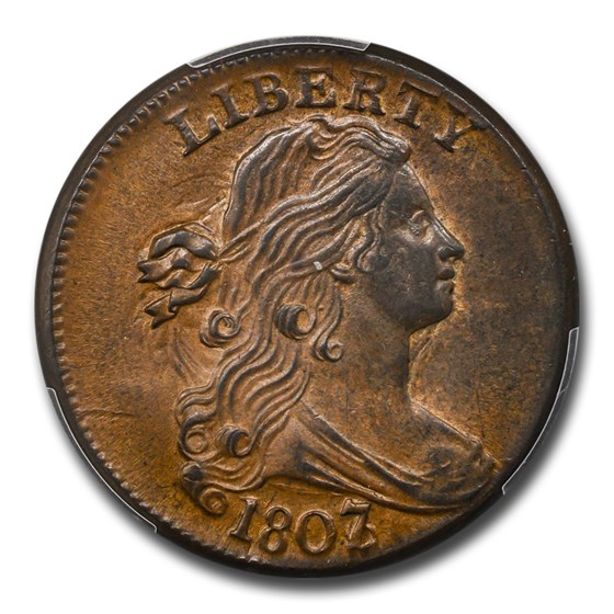 Buy 1807/6 Draped Bust Large Cent MS-64 PCGS (Brown, S-273 Large 7) | APMEX