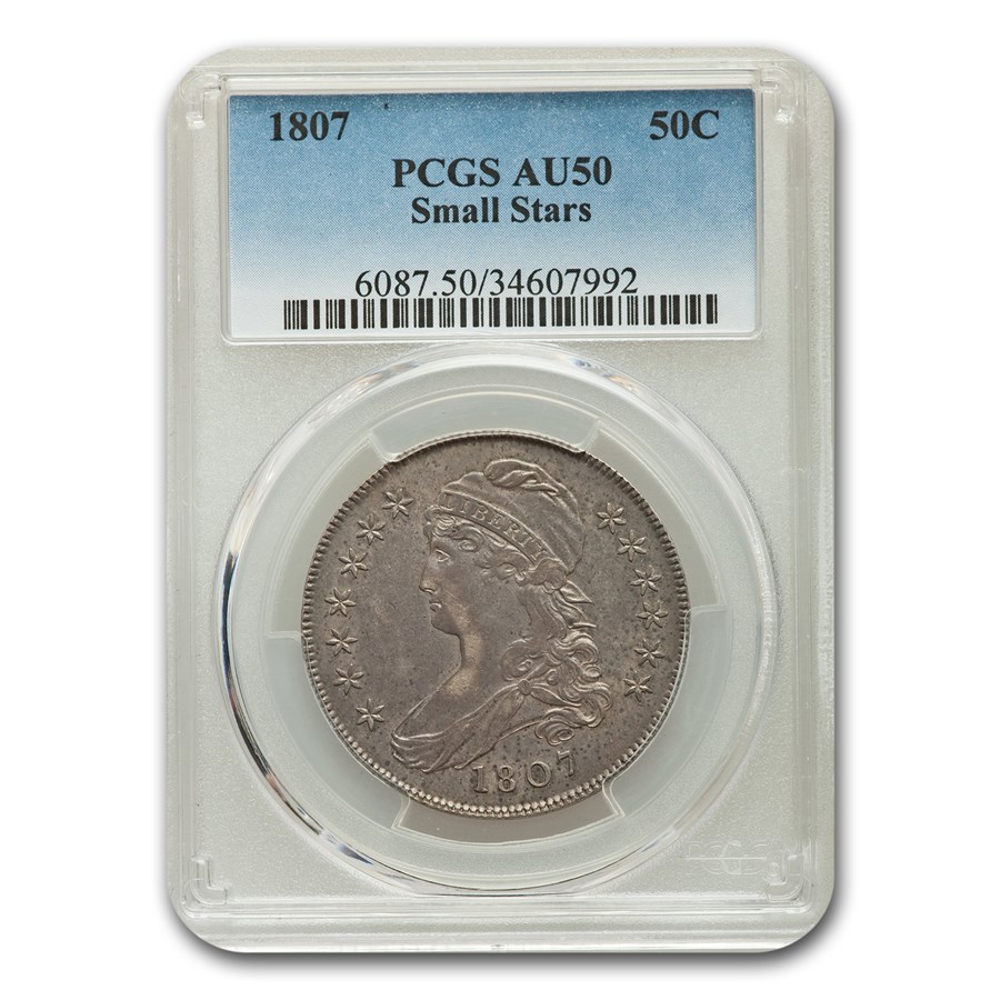 Buy 1807 Bust Half Dollar AU-50 PCGS (Small Stars) | APMEX