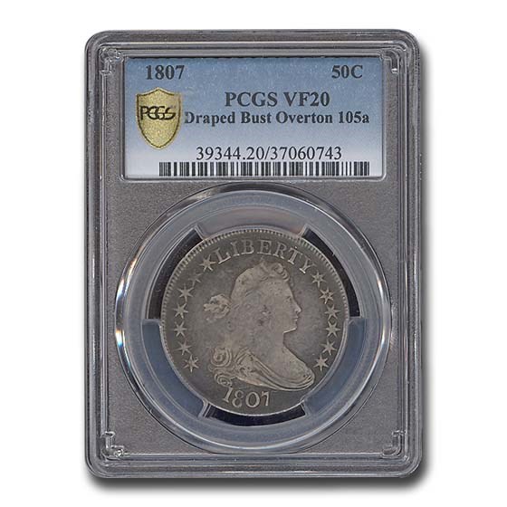 Buy 1807 Bust Half Dollar VF-20 PCGS (O-105a) | APMEX