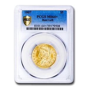 Buy 1807 Capped Bust $5 Gold Half Eagle MS-64+ PCGS (Bust Left) | APMEX