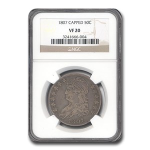 1807 Capped Bust Half Dollar VF-20 NGC