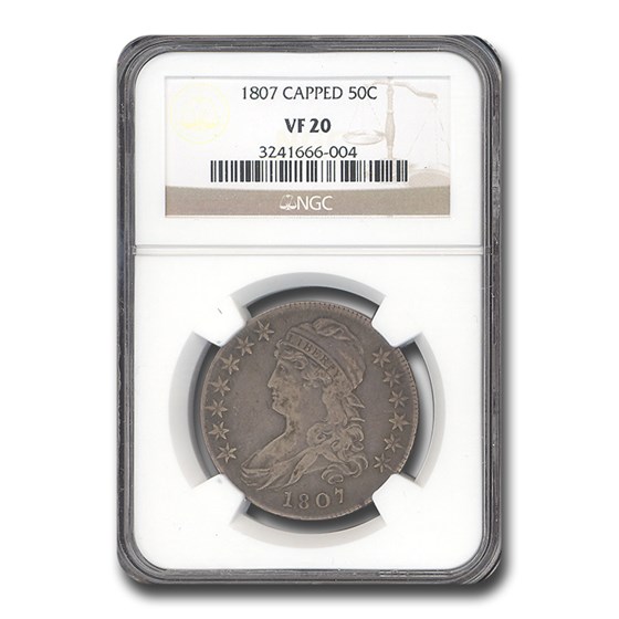 1807 Capped Bust Half Dollar VF-20 NGC