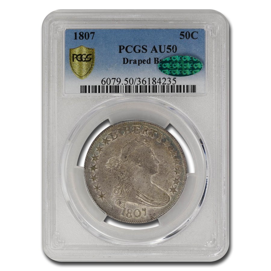 Buy 1807 Draped Bust Half Dollar AU-50 PCGS CAC | APMEX
