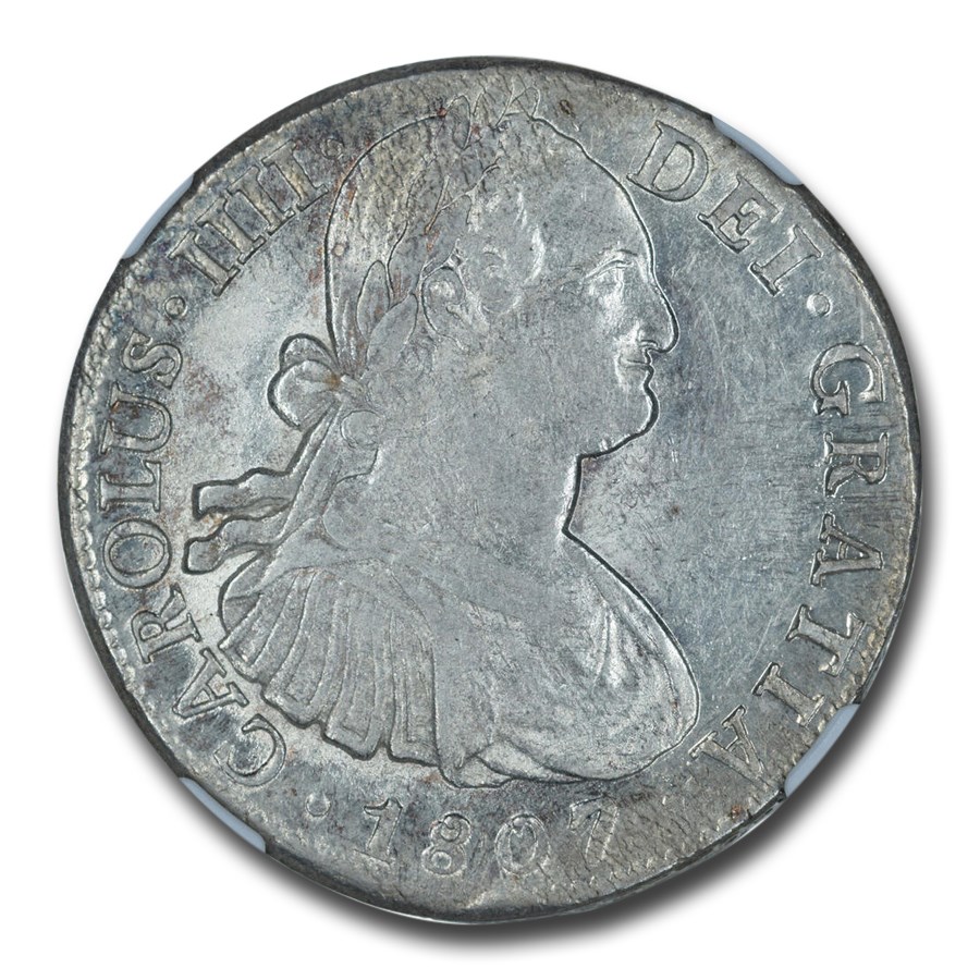 Buy 1807-Mo Mexico Silver 8 Reales Charles IV AU-58 NGC | APMEX