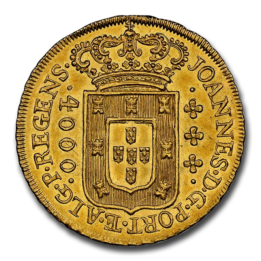 Buy 1808 Brazil Gold 4000 Reis Joao MS-64 NGC | APMEX