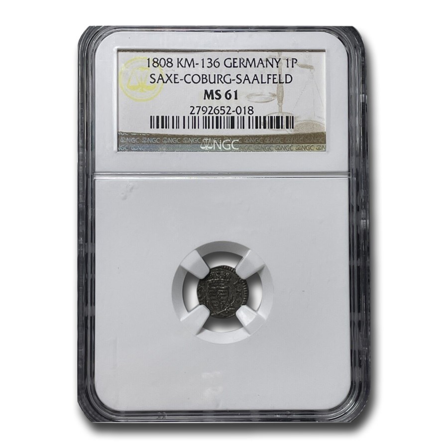 1808 Germany Pfennig MS-61 NGC