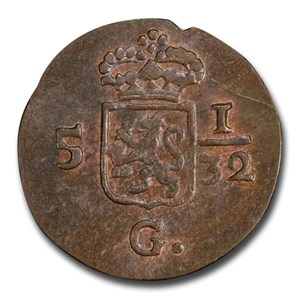 1808 Netherlands East Indies 1/2 Duit MS-63 PCGS (Brown)