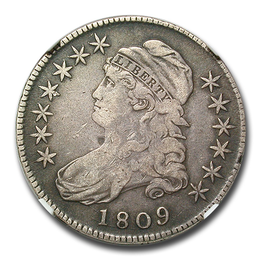 1809 Capped Bust Half Dollar Fine-15 NGC