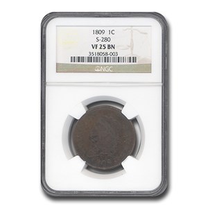 Buy 1809 Large Cent VF-25 NGC (Brown) | APMEX