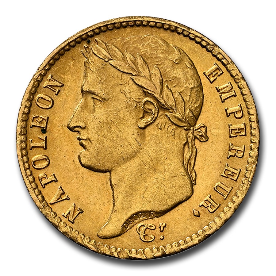 1810-A France Gold 20 Francs Napoleon I MS-62 NGC