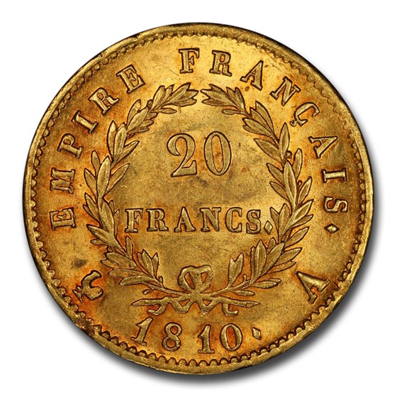 Buy 1810-A France Gold 20 Francs Napoleon MS-61 | APMEX