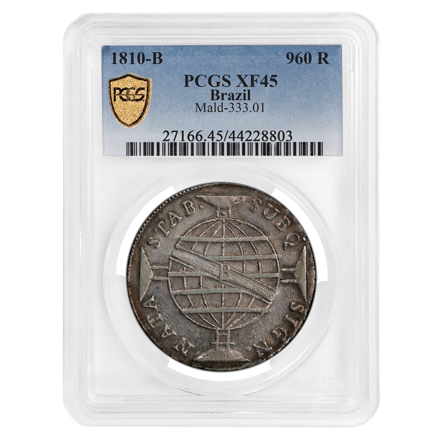 Buy 1810-B Brazil Silver 960 Reis XF-45 PCGS | APMEX