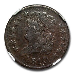 1810 Half Cent VF-25 NGC (Brown)