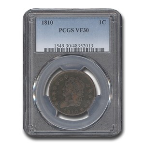 Buy 1810 Large Cent VF-30 PCGS (Brown) | APMEX