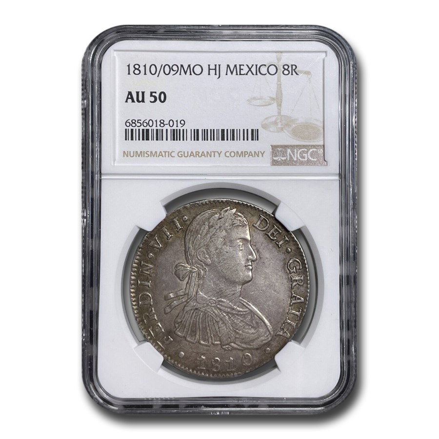 1810-Mo Mexico Silver 8 Reales Ferdinand VII AU-50 NGC