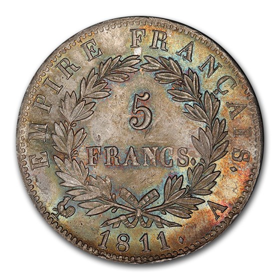 Buy 1811-A France Silver 5 Francs Napoleon MS-64 PCGS | APMEX