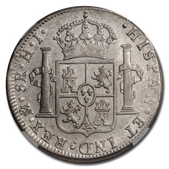 Buy 1811 Mo HJ Mexico AE 8 Reales Ferd. VII AU-55 NGC (Armored Bust) | APMEX