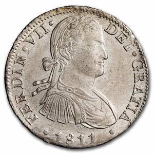 Buy 1811 Mo HJ Mexico AE 8 Reales Ferd. VII BU (Armored Bust) | APMEX