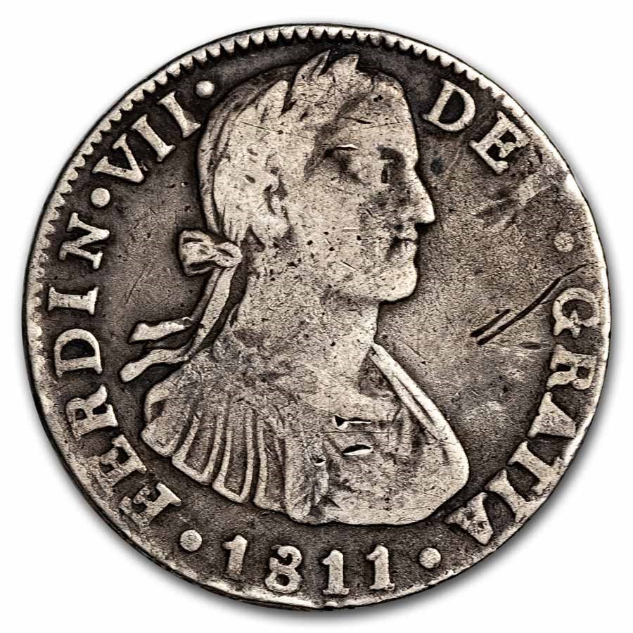 1811-Mo TH Mexico Silver 2 Reales Ferdinand VII Fine