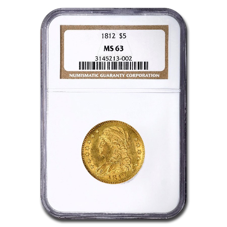 Buy 1812 $5 Draped Bust Gold Half Eagle MS-63 | APMEX