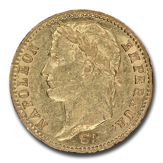 Buy 1812-A France Gold 20 Francs Napoleon I AU-55 NGC | APMEX