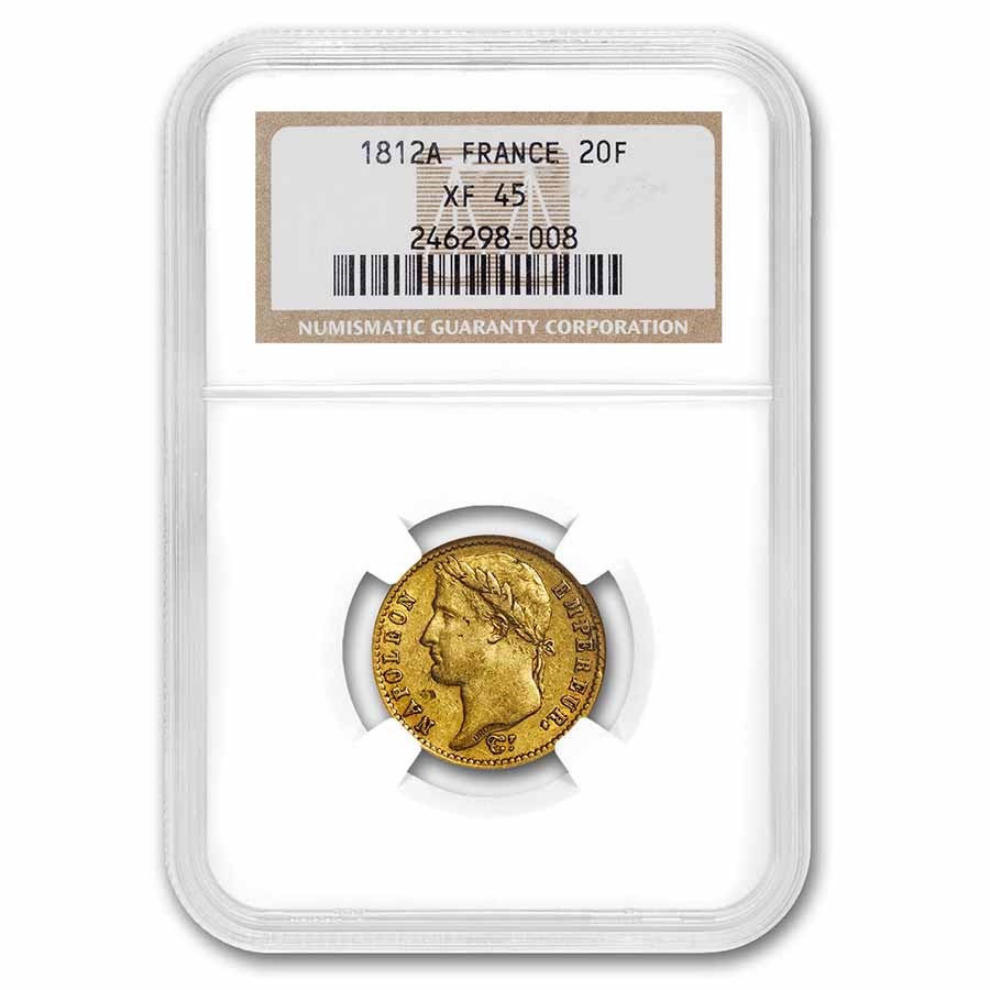Buy 1812-A France Gold 20 Francs Napoleon I XF-45 NGC | APMEX