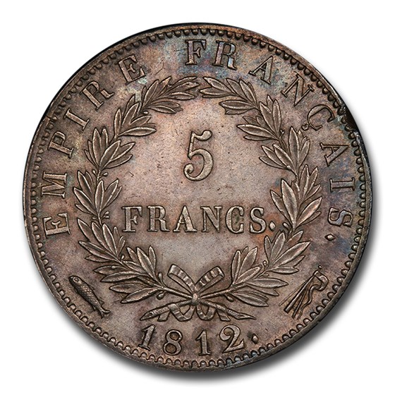 Buy 1812-Flag France Silver 5 Francs Napoleon I MS-62 PCGS | APMEX