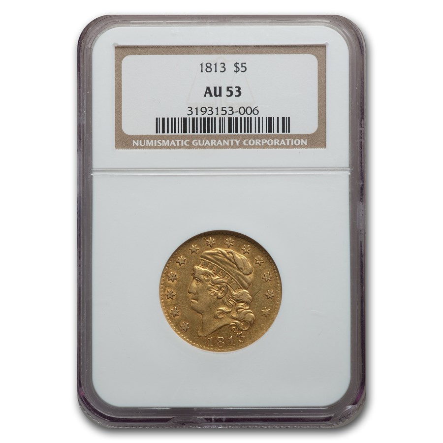 Buy 1813 $5 Capped Bust Gold Half Eagle AU-53 NGC | APMEX
