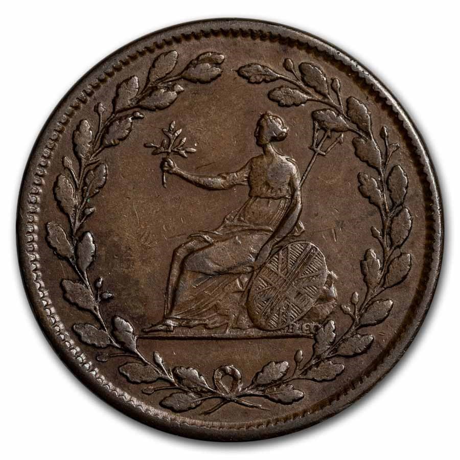 1813 Great Britain Essex Walthamstow AE Halfpenny Lion AU