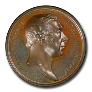 1813 Great Britain Sebastian Battle Medal MS-62 PCGS