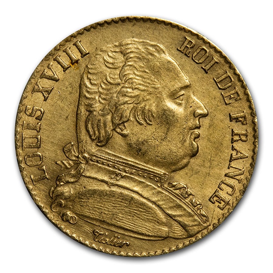 Buy 1814-1815 France Gold 20 Francs Louis XVIII (BU) | APMEX