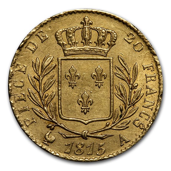 Buy 1814-1815 France Gold 20 Francs Louis XVIII (BU) | APMEX
