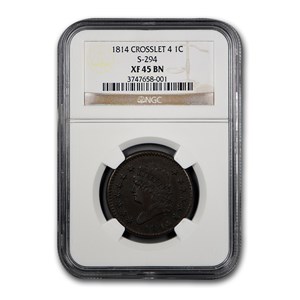 Buy 1814 Large Cent XF-45 NGC (Brown, Crosslet 4, S-294) | APMEX