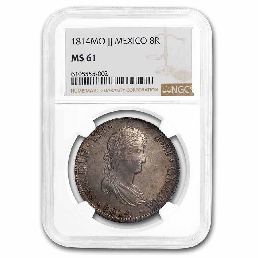 Buy 1814-Mo JJ Mexico Silver 8 Reales MS-61 NGC | APMEX