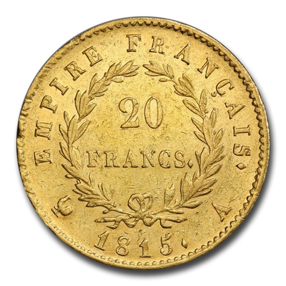 1815-A France Gold 20 Francs Napoleon I AU-53 PCGS