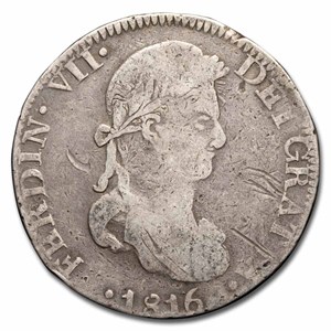 1816-Zs Mexico Silver 8 Reales Ferdinand VII VF