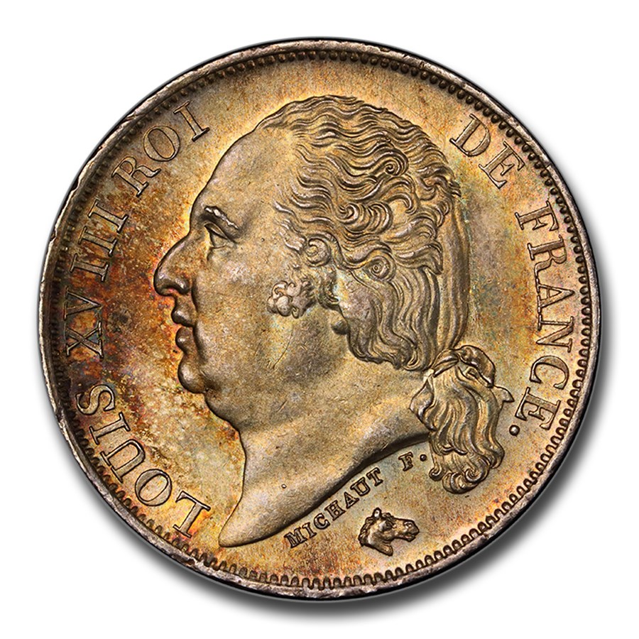 Buy 1817-A France Silver Franc Louis XVIII MS-64 PCGS | APMEX