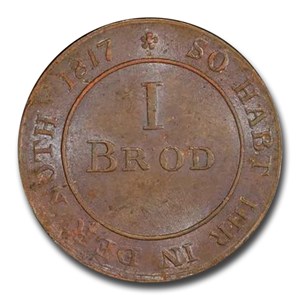 1817 Germany Bread Token MS-61 PCGS (Brown)