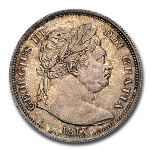 1817 Great Britain Silver Half Crown George III MS-64 NGC
